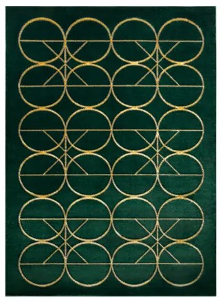 koberec EMERALD výhradní 1010 glamour, stylový kruhovýy lahvově zelená / velikost 140x190 cm | krásné koberce cz