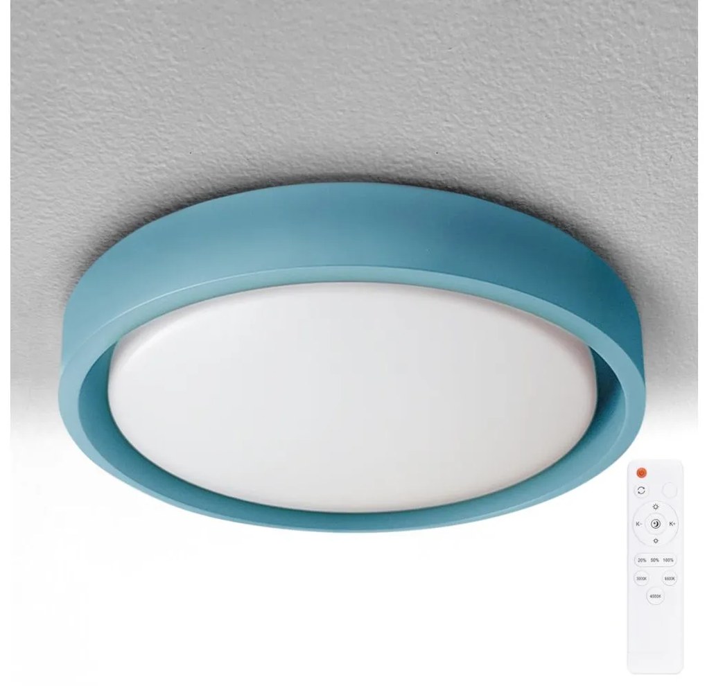 Brilagi-LED Stmív. svítidlo MATTEO LED/48W/230V 3000-6500K pr. 41 cm tyrkysov+DO