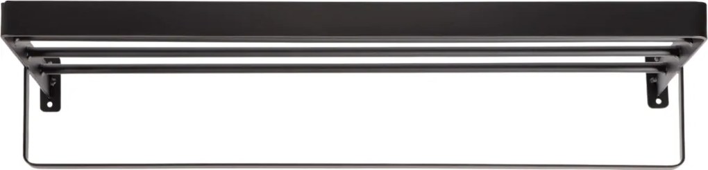 Nástěnný věšák na ručníky HANDY 60x22 cm, černý