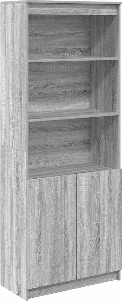 Skříň highboard šedá sonoma 70 x 35 x 180 cm kompozitní dřevo 3328476
