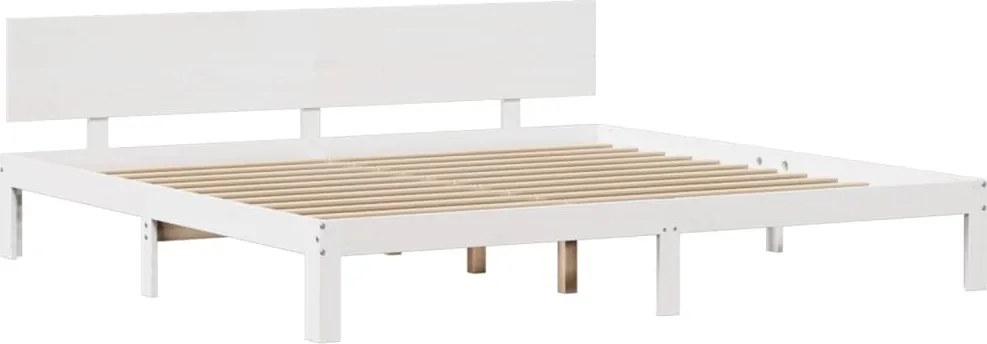 Rám postele s čelem bez matrace bílý 200x200 cm 3306836