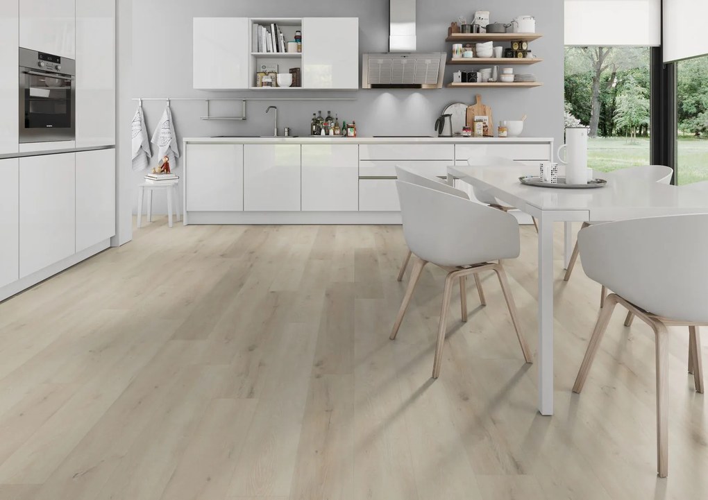 Vinylová podlaha lepená ECO 55 057 Prestige Oak White, 1219,2 x 184,1 mm, Oneflor