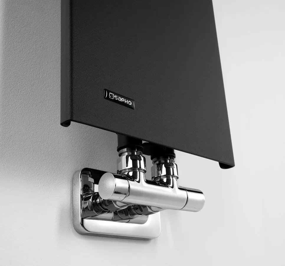 Sapho Smartella otopné těleso 250 x 1 490 mm středové připojení černá mat MI1429