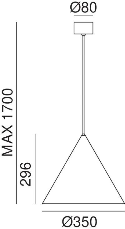 Il Fanale Minimalistické závěsné svítidlo CONE ø 350 mm Barva: Morocco