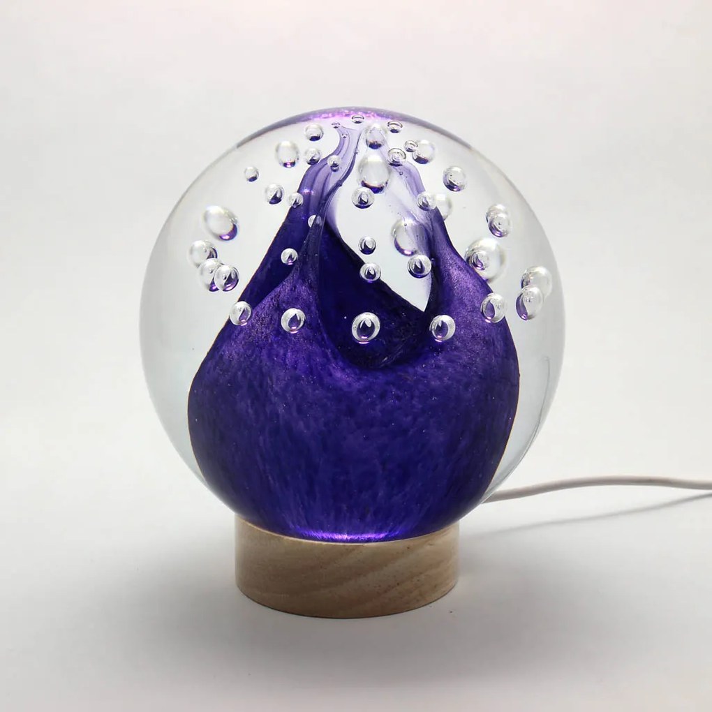 Skleněná lampa - těžítko, Ametyst, 12 cm | České sklo od Artcristal Bohemia