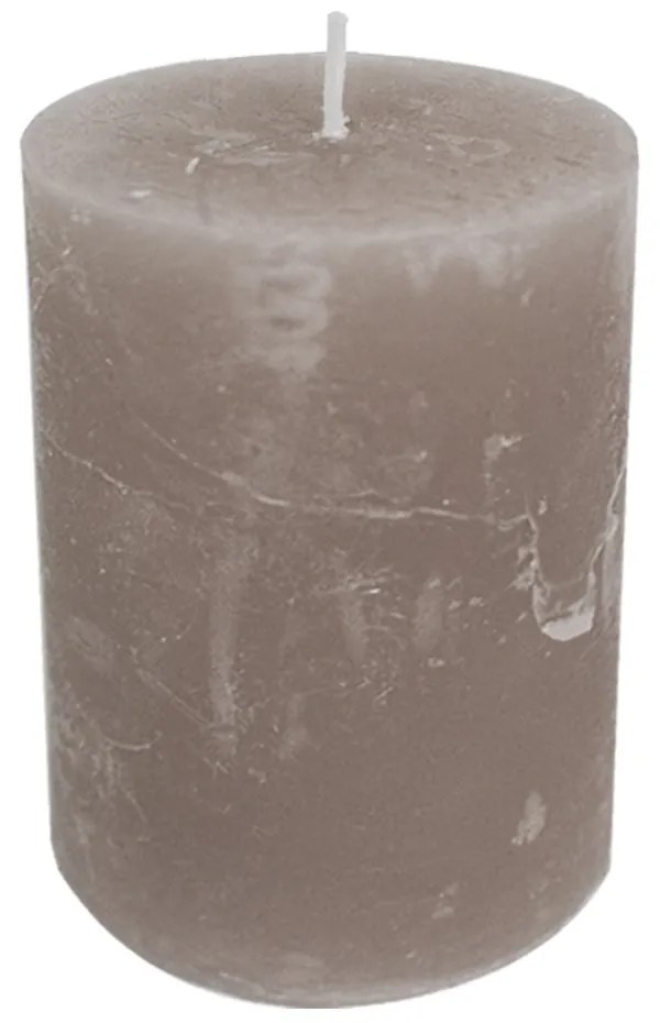 Tmavě hnědo šedá nevonná svíčka Taupe XXL válec - Ø 10*20cm