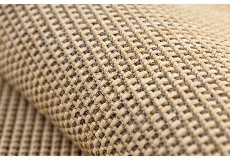 Dywany Luszczow Kusový koberec SIZAL FLOORLUX 20580 hladký, jednobarevný - přírodní / káva Rozměr koberce: 60 x 110 cm