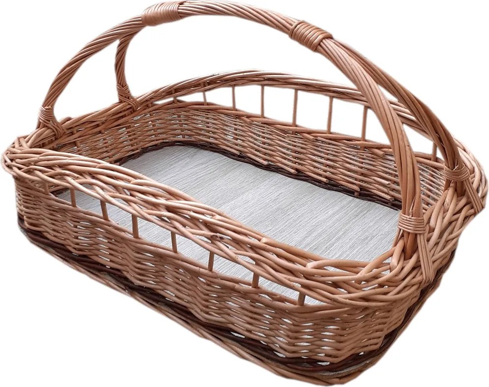 HRADIL Proutěný servírovací podnos speciál s uchy 46x32 cm