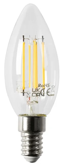 Sada 5 chytrých LED žárovek E14 B35 4,5W 470 lm 2700K