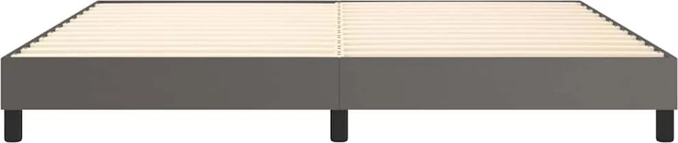Rám postele s boxspringem šedá 200 x 200 cm umělá kůže 3120722