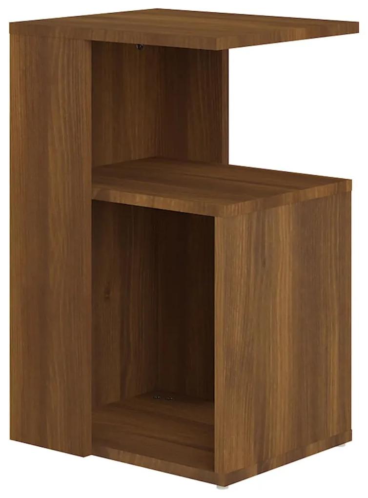 Odkládací stolek hnědý dub 36 x 30 x 56 cm kompozitní dřevo - Default Title