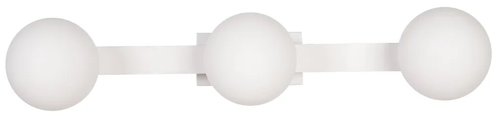 Nástěnné svítidlo Magnet, 3x bílé skleněné stínítko, w
