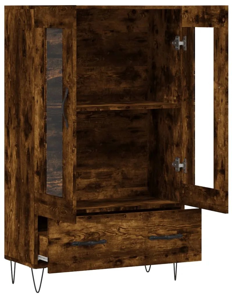 Skříň highboard kouřový dub 69,5 x 31 x 115 cm kompozitní dřevo