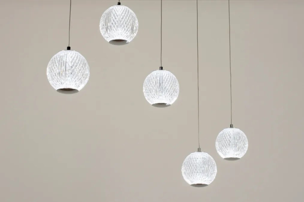 Závěsné LED svítidlo nad jídelní stůl Ferolucce 5 Lineo