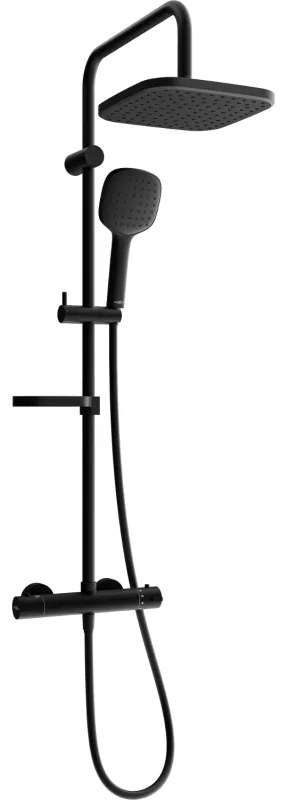 Mexen KX33 sprchový set s termostatickou baterií Kai, černá, 771503391-70