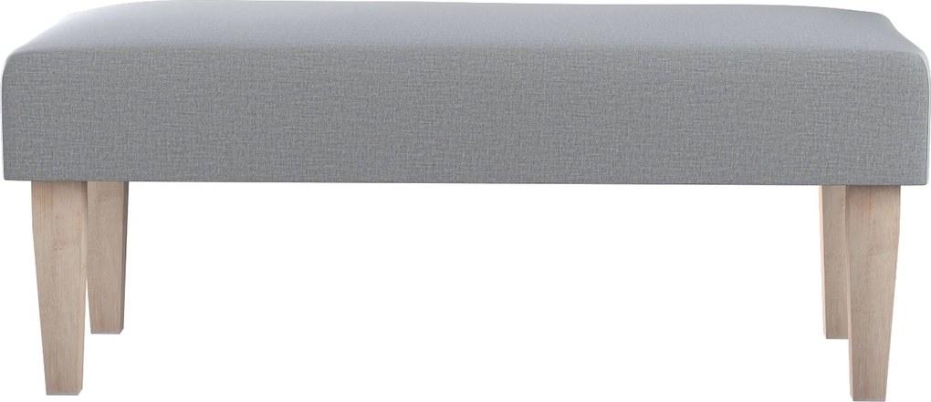 Dlouhá lavička 100x40cm barva šedá látka sametová