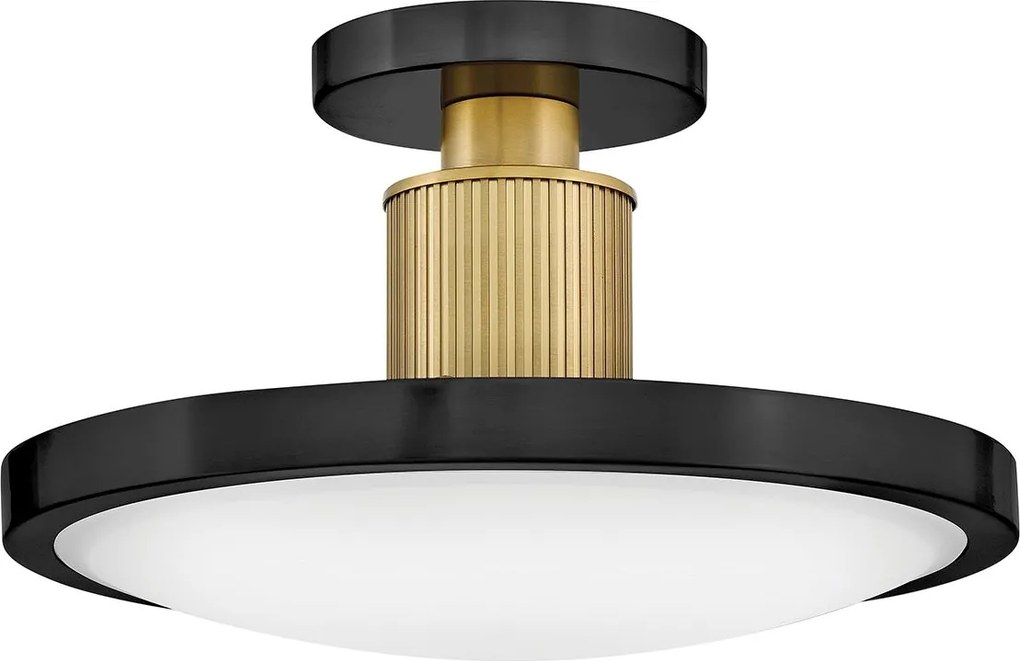 Stropní LED světlo Elstead Kieran 32W černá, mosaz 36 cm
