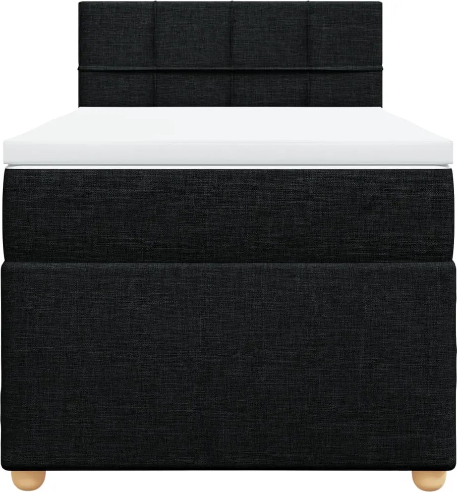 Box spring postel s matrací černá 80 x 200 cm textil 3288809