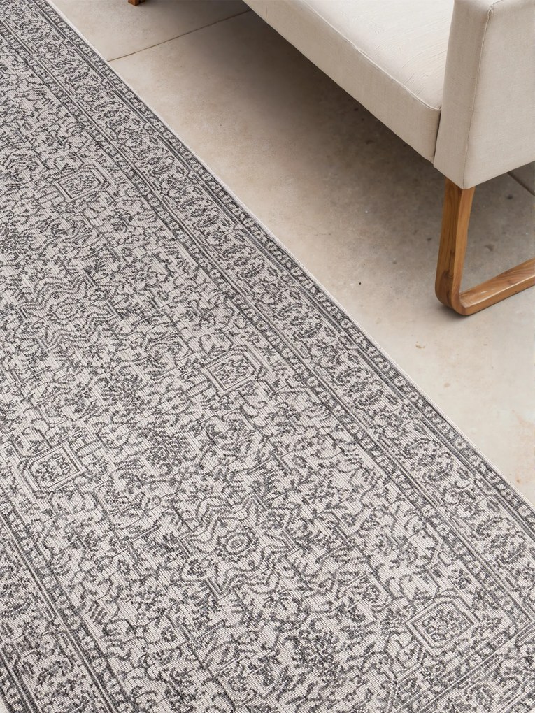 NORTHRUGS, Běhoun Duet Kona 106249 White/Gray - na ven i na doma, 80x250, šedá, chodba / předsíň