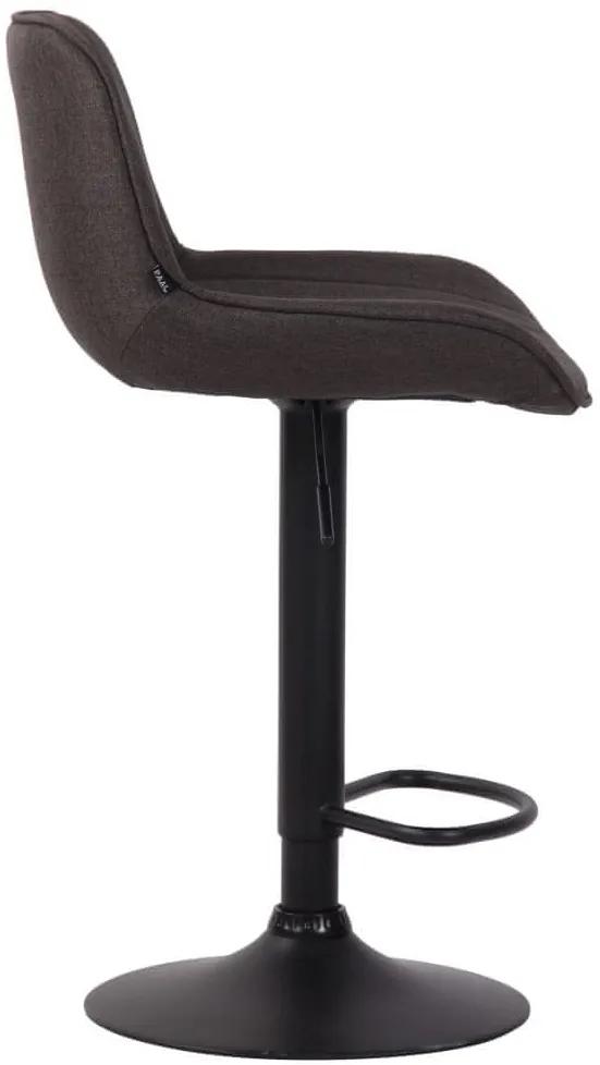 Bhm germany Barová židle Lentini, textil, černá / tmavě šedá