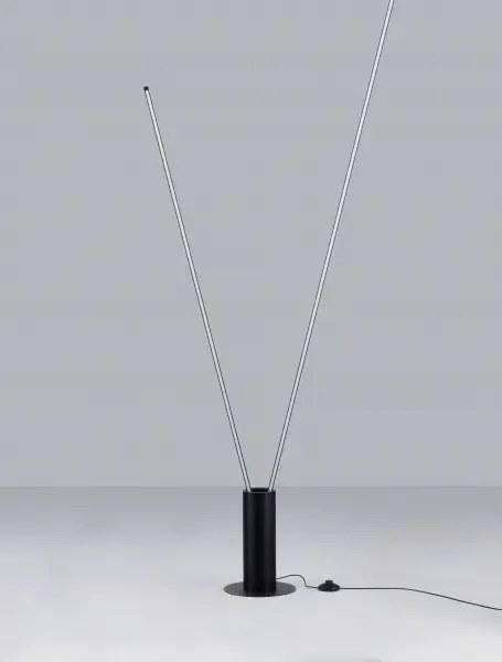 LED černá stojací lampa Kimolia
