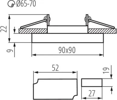 Podhledové svítidlo Kanlux SOREN L-SR GU10 24413