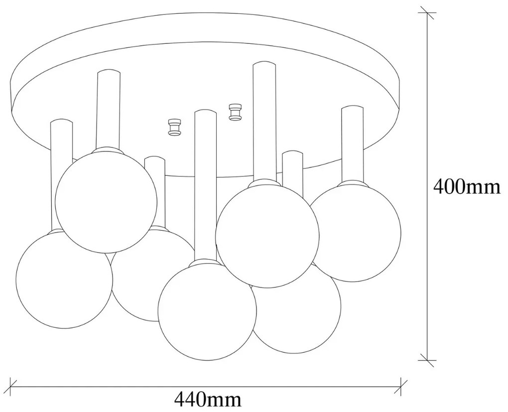 Stropní svítidlo Even černé