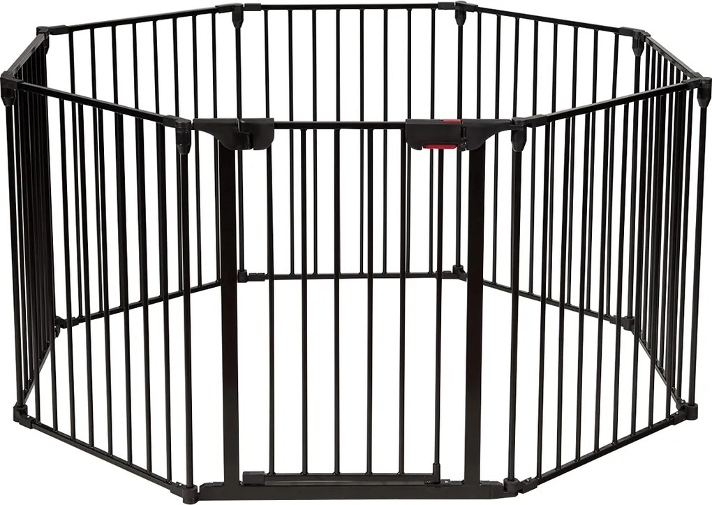 Costway 8 prvková ohrádka pro psa bariéra – 500 × 75 cm, černý