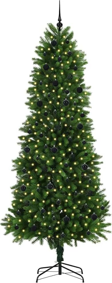 Vánoční stromeček s 300 LED diodami s stojanem Zelená 240 cm PE 3396350