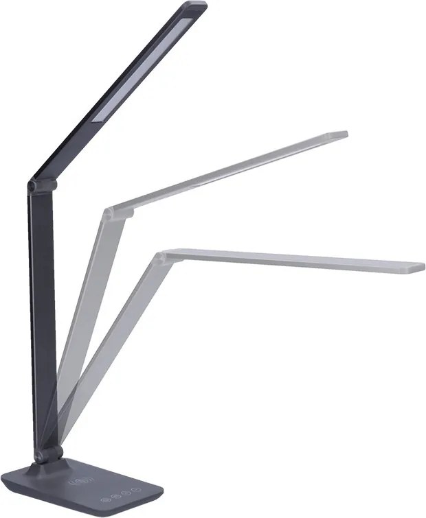 SOLIGHT LED stmívatelná lampička s bezdrátovým nabíjením 10+10W, změna chromatičnosti, šedá