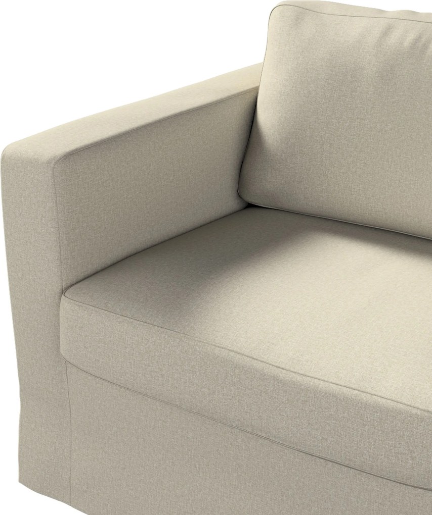 Potah na pohovku IKEA Karlstad 2-místná , nerozkládací, dlouhý barva béžová látka pletený vzor