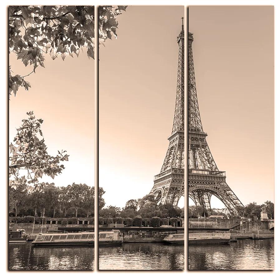 Obraz na plátně -  Eiffel Tower - čtverec 3110FB (105x105 cm)