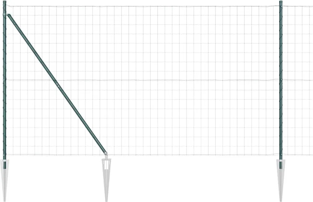 Evropský plot se hroty 10 x 1,6 m Ocel potažená PVC Zelená 3350567