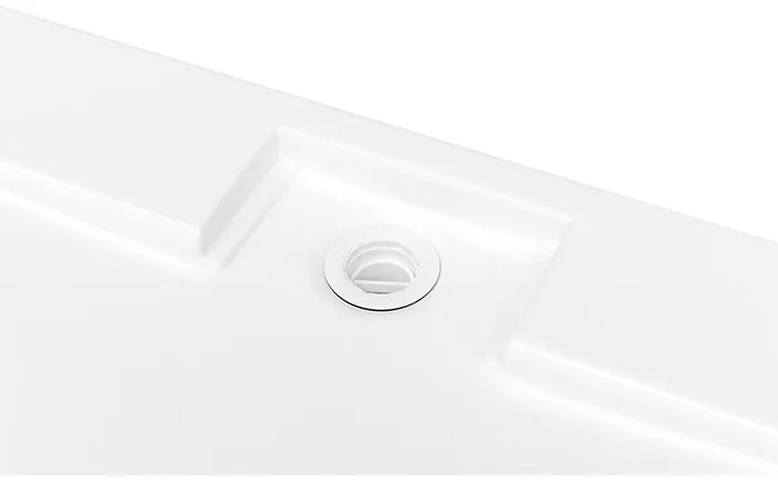 Besco Obdélníková sprchová akrylátová vanička AXIM R 100x80 (120x80, 100,110,120,130,140x90) UltraSlim Barva: Bílá, Rozměry (cm): 100x80