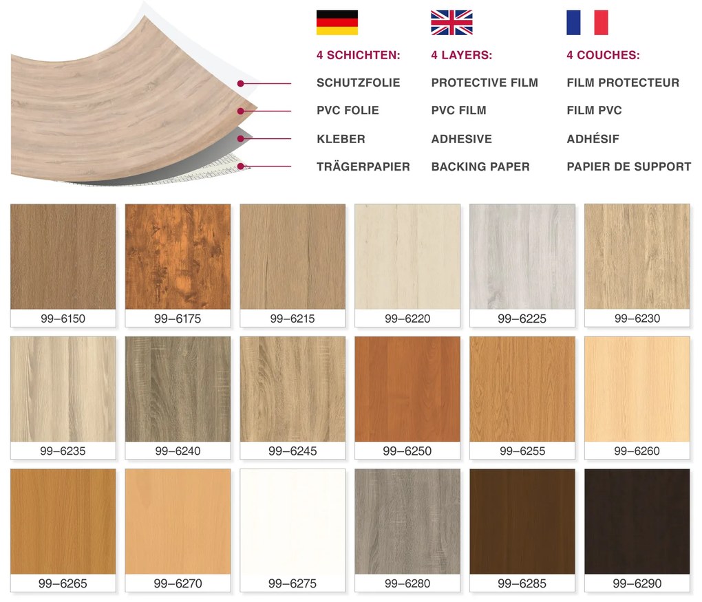 DIMEX | Samolepicí fólie na dveře 99-6245 | šíře 90 cm | DUB STŘEDNÍ COLUMBIA