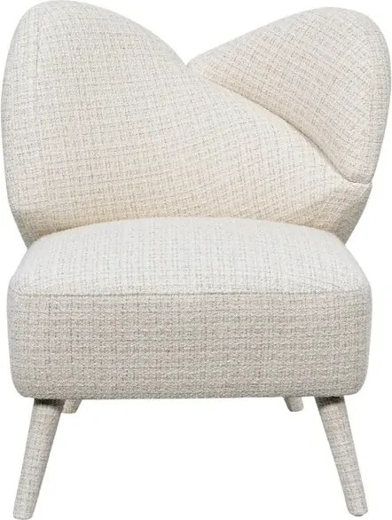 Designové křeslo Leith lounge bouclé béžové