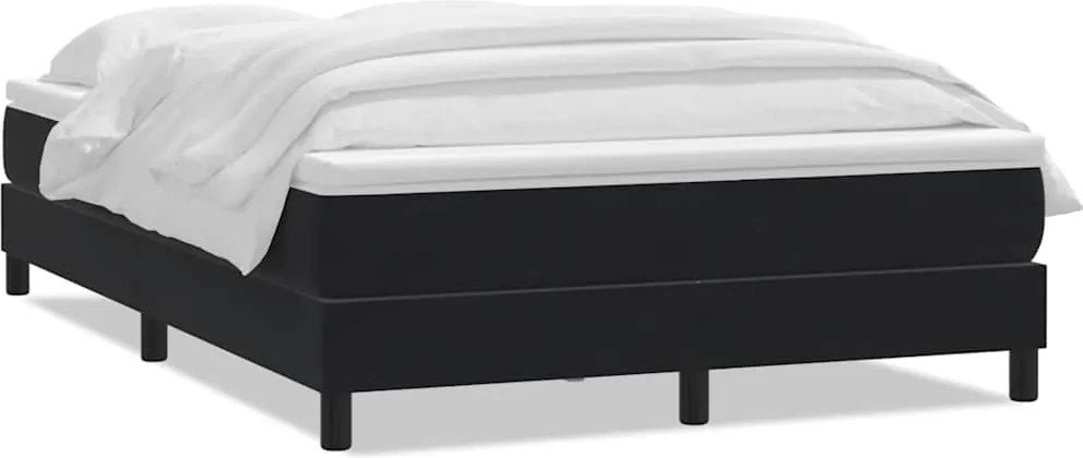 Box spring postel s matrací černá 160x210 cm samet 3315929