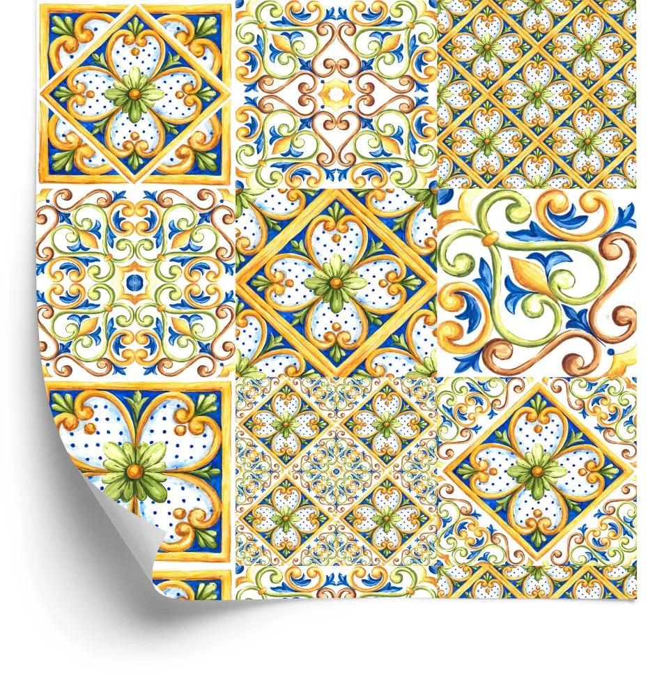 Tapeta Na Zeď Barevné Mozaikové Vzory Pro Chodbu Vliesová tapeta 53x1000