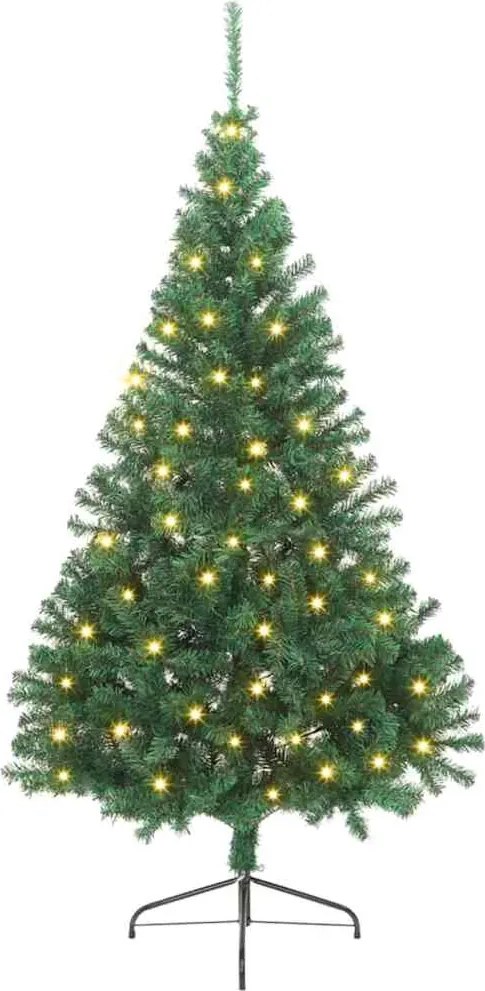Umělý osvětlený vánoční stromeček Zelená 240 cm PVC 3397033