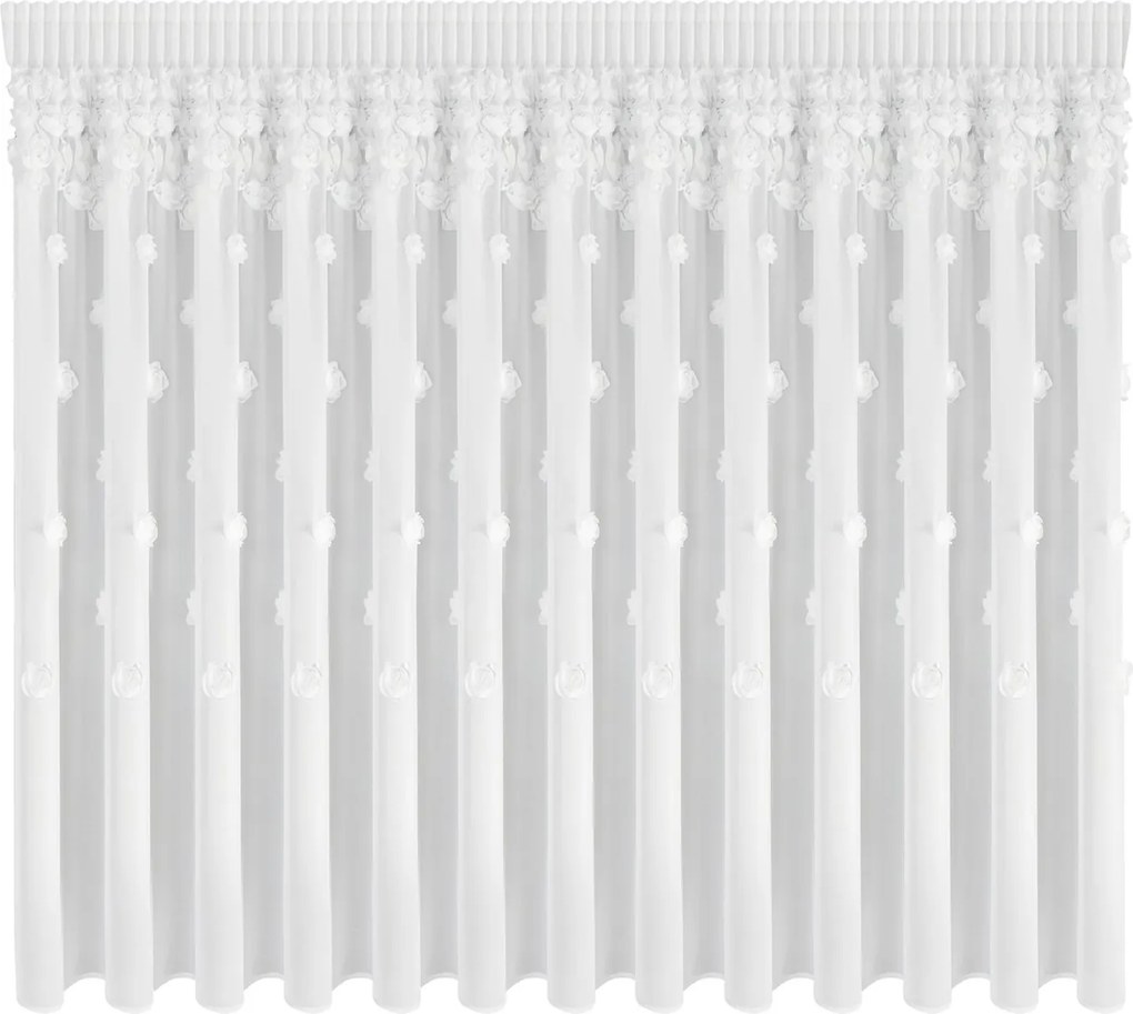 ZÁCLONA NA PÁSCE DIANA3 350X160 CM BÍLÁ