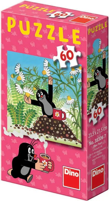 DINO Puzzle Jak Krtek uzdravil myšku (Krteček) 24x22cm set 60 dílků 6 druhů dn383067