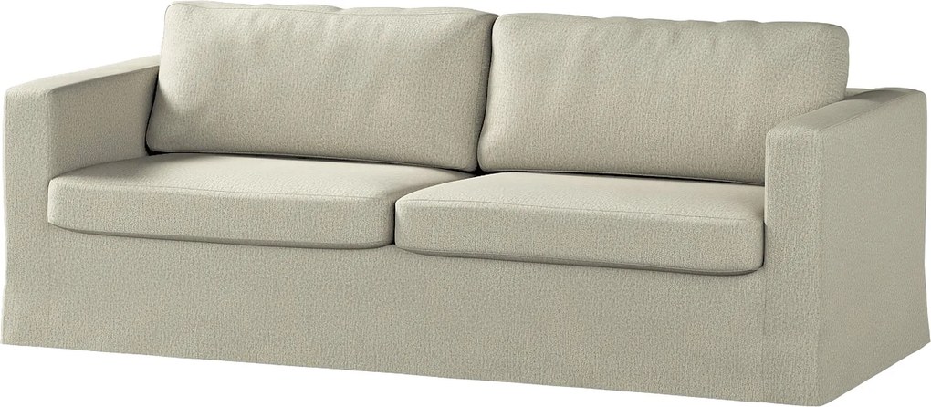 Potah na pohovku IKEA Karlstad 3-místná, nerozkládací, dlouhý barva béžová látka pletený vzor