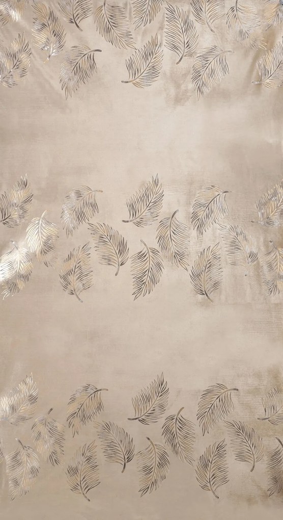 ZATEMŇOVACÍ ZÁVĚS NA KROUŽCÍCH IDALIA 140X250 CM LISTY