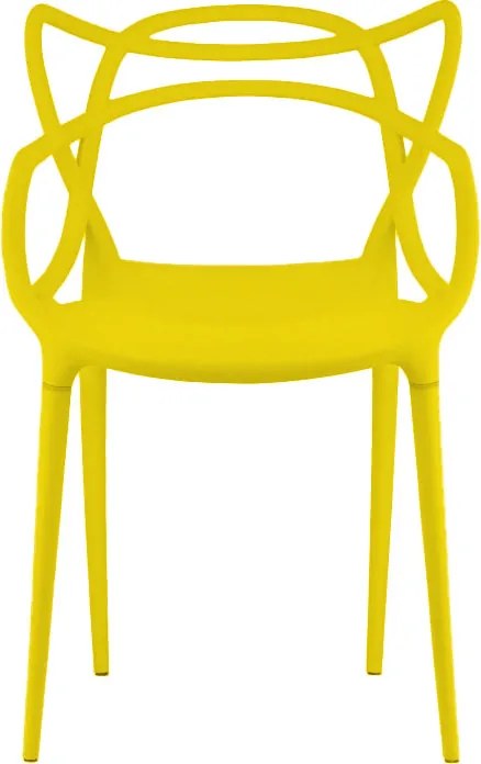 Zahradní set KATO SIRVON - 2 židle a kulatý stolek, černá/žlutá