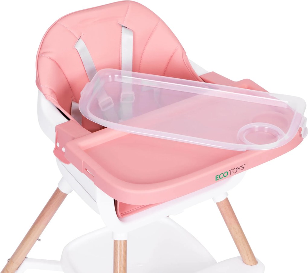 Dětská židlička 2v1 BABY ECOTOYS růžová