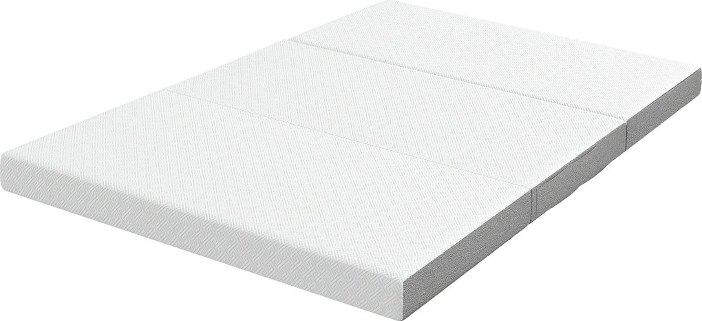 HOMCOM skládací matrace 195x120 cm, 10 cm, se snímatelným pratelným potahem, ideální pro hosty/kempování