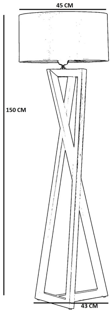 Stojací lampa Macka 150 cm černá