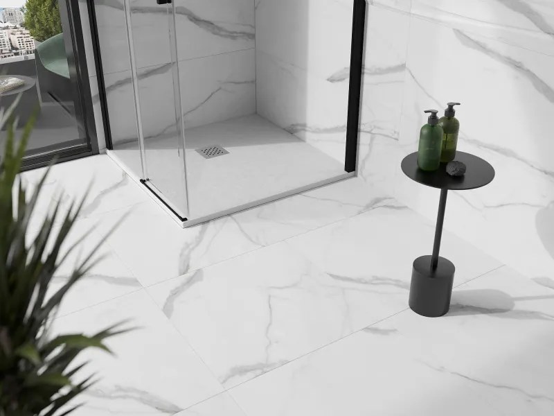 Mexen Stone+ čtvercová kompozitní sprchová vanička 70 x 70 cm, bílá - 44107070