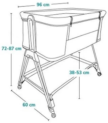 Lionelo - Dětská postýlka 2v1 LUNA béžová