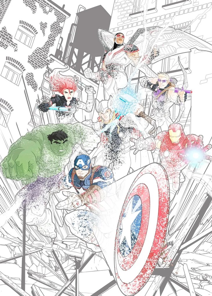 Komar Vliesová fototapeta Avengers Attack 200 x 280 cm